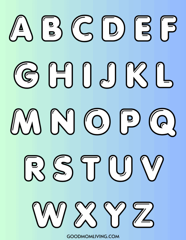Free Bubble Letter B to Print and Color - Good Mom Living