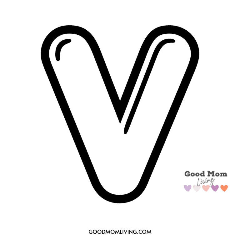 Printable Bubble Letter V (Free and Kid-Approved) - Good Mom Living