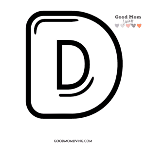 Printable Bubble Letter D (Perfect for Kids) - Good Mom Living