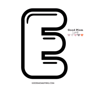 Free Bubble Letter E Printable for Kids' Projects - Good Mom Living