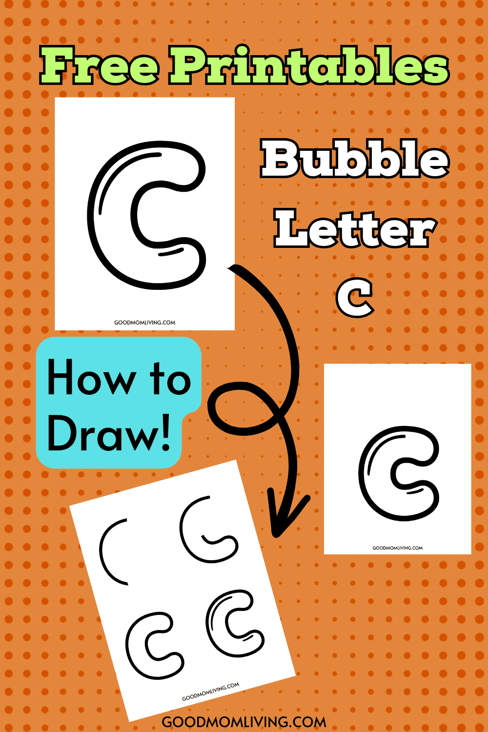 Bubble Letter C Printable for Crafts and Coloring - Good Mom Living