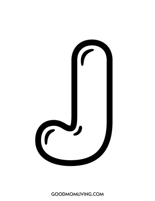 Free Bubble Letter B to Print and Color - Good Mom Living