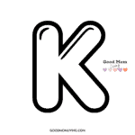 Free Bubble Letter K Printable for Kids' Crafts - Good Mom Living