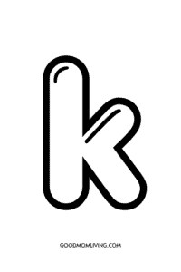 Free Bubble Letter K Printable for Kids' Crafts - Good Mom Living