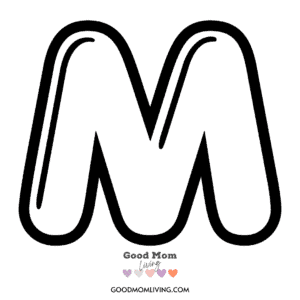 Free Bubble Letter M to Print and Use - Good Mom Living