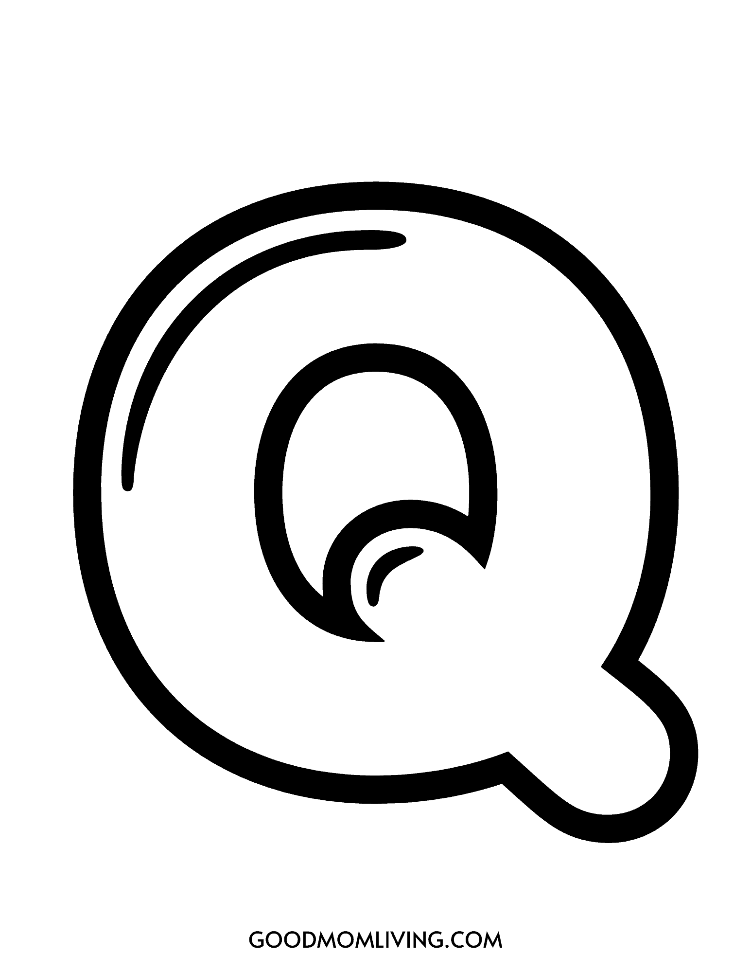 Free Printable Bubble Letters Alphabet - Good Mom Living