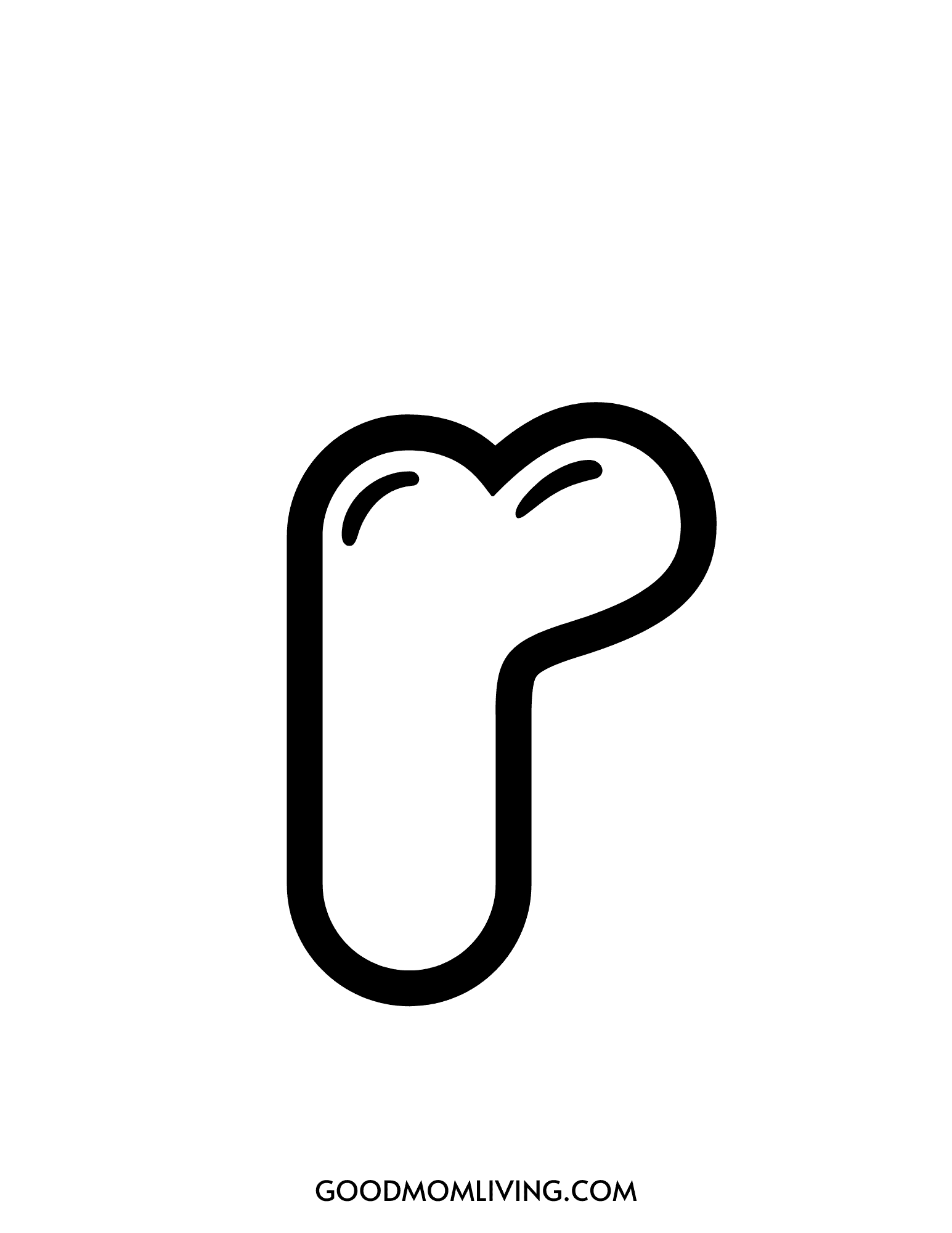 Printable Bubble Letter R for Fun and Learning - Good Mom Living