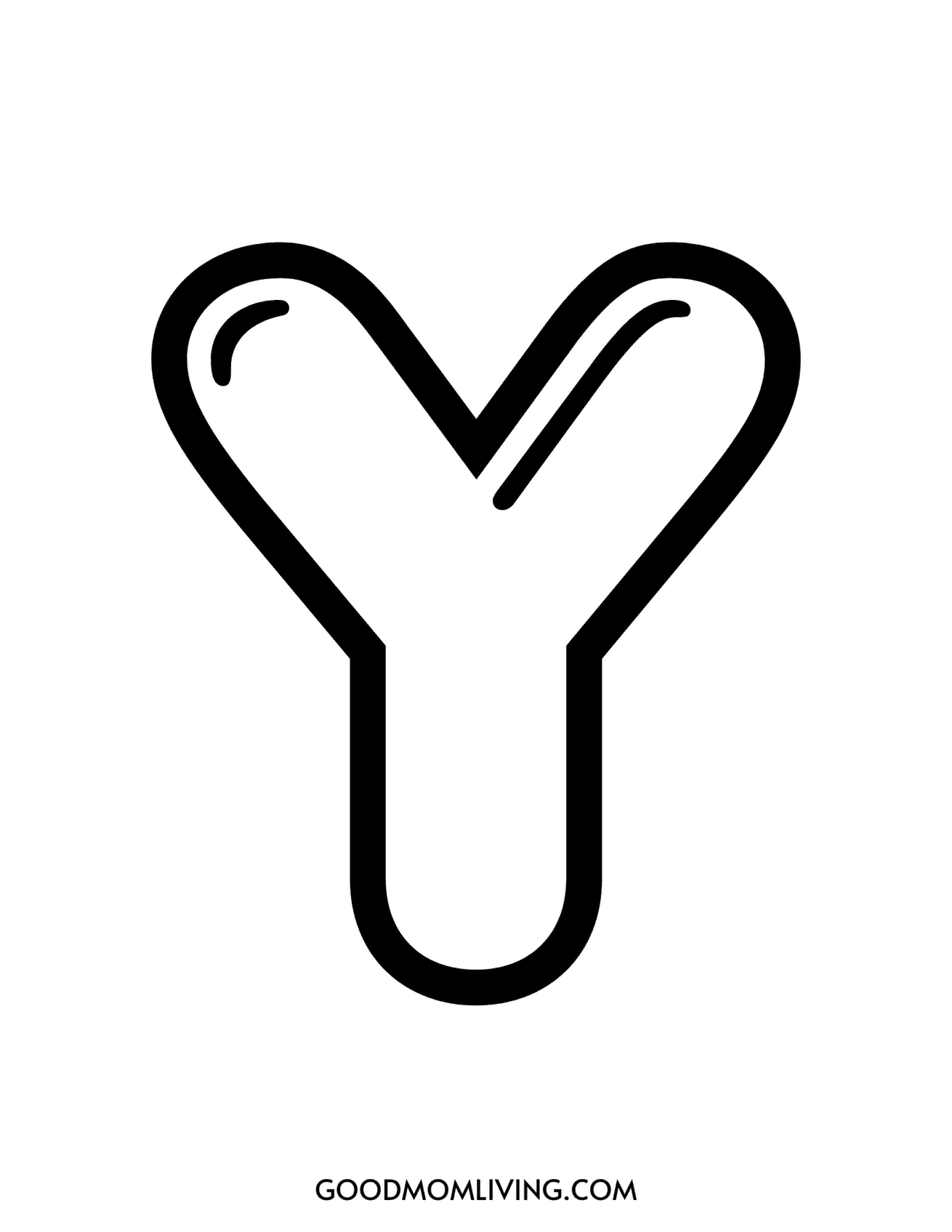 Free Printable Bubble Letter Y (Creative and Fun) - Good Mom Living