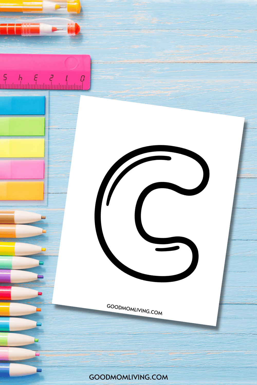 Bubble Letter C Printable for Crafts and Coloring - Good Mom Living