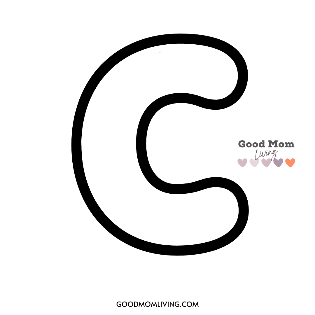 Bubble Letter C Printable for Crafts and Coloring - Good Mom Living
