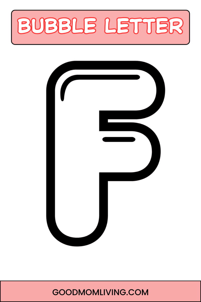 Fun and Free Bubble Letter F Printable - Good Mom Living