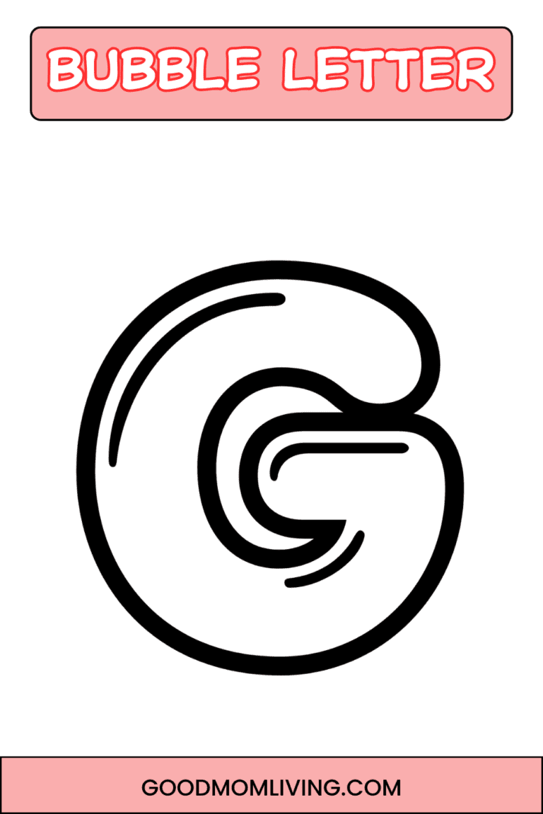 Bubble Letter G to Print and Color (Free PDF) - Good Mom Living