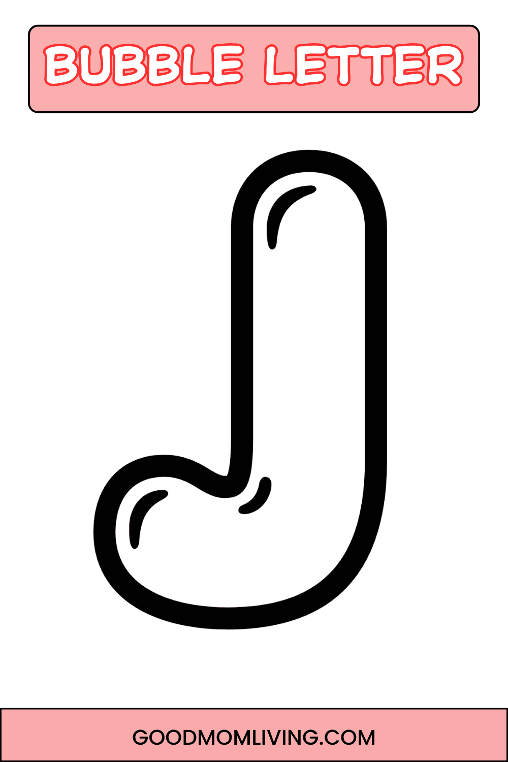 Free Bubble Letter J Printable for Creative Projects - Good Mom Living