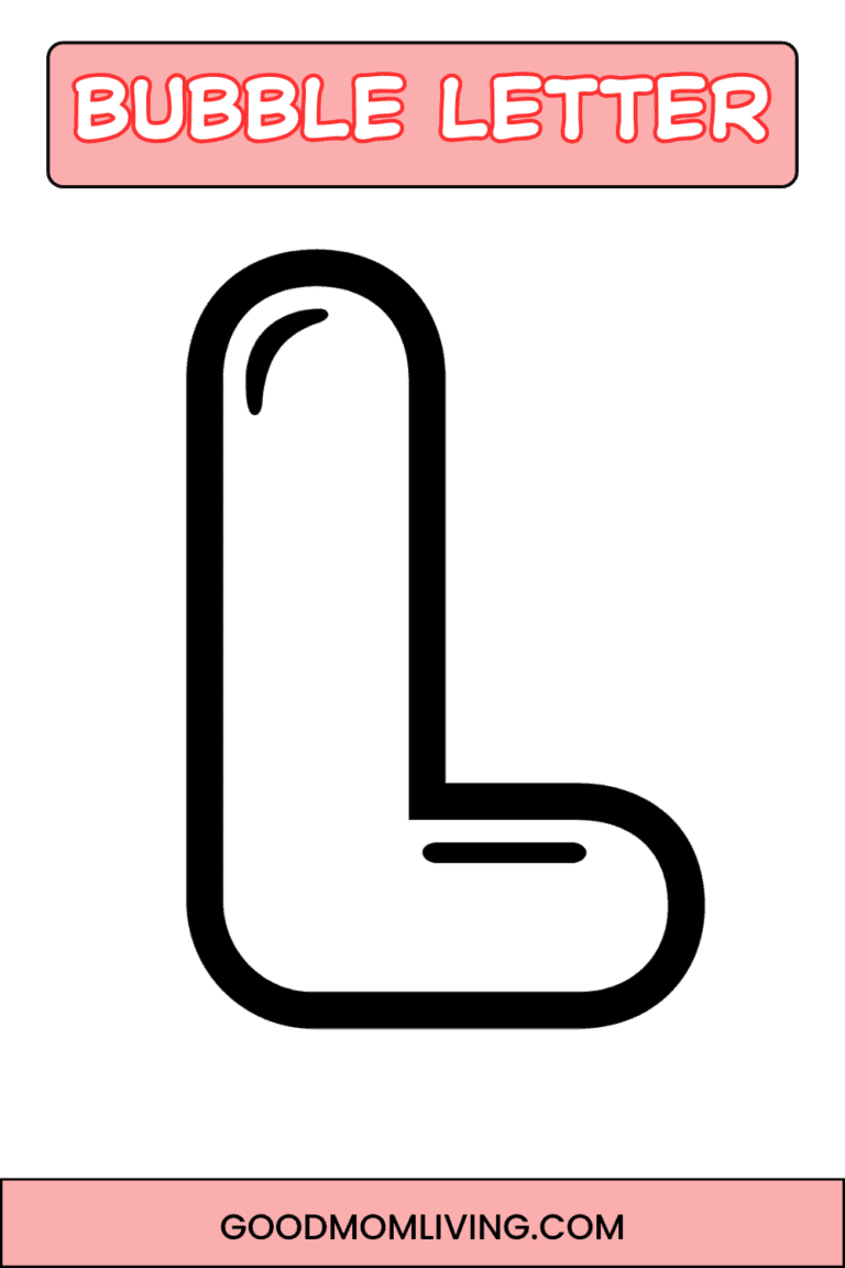 Printable Bubble Letter L for Coloring and Decorating - Good Mom Living