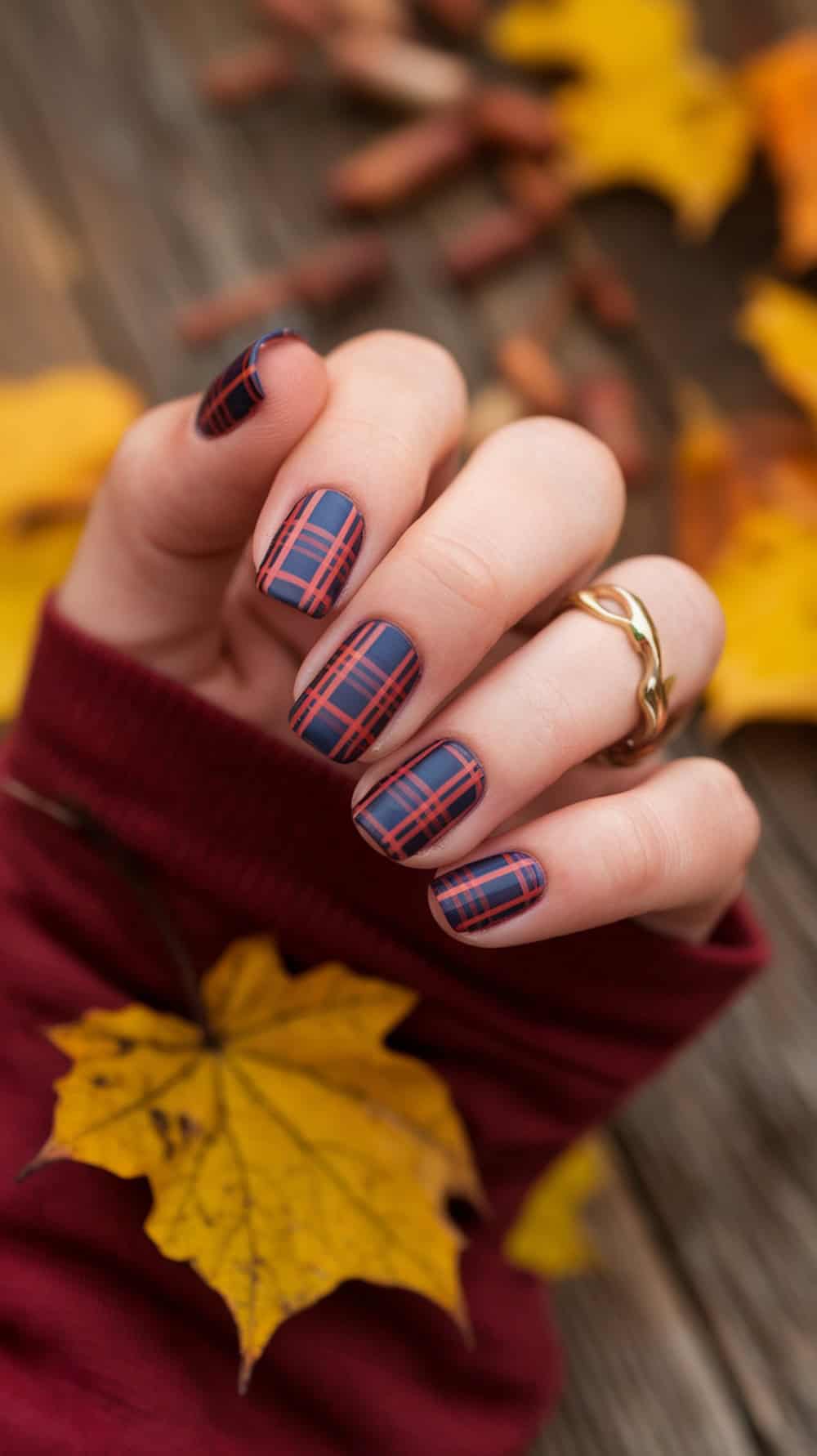 Warm Up Your Look With Fall Plaid Nail Designs - Good Mom Living