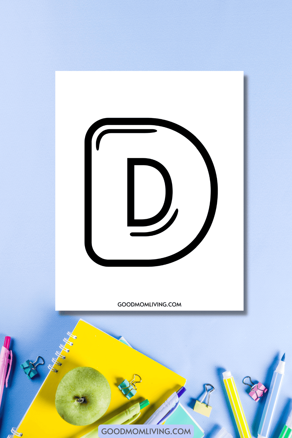 Printable Bubble Letter D (Perfect for Kids) - Good Mom Living