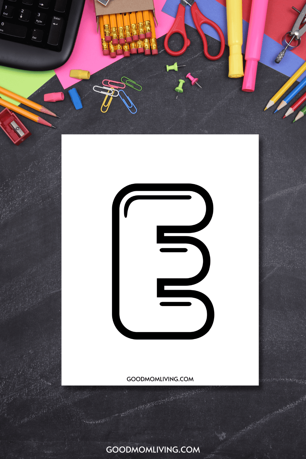 Free Bubble Letter E Printable for Kids' Projects - Good Mom Living