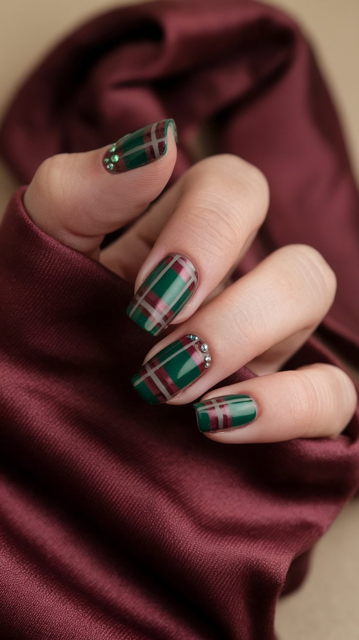 Warm Up Your Look With Fall Plaid Nail Designs - Good Mom Living