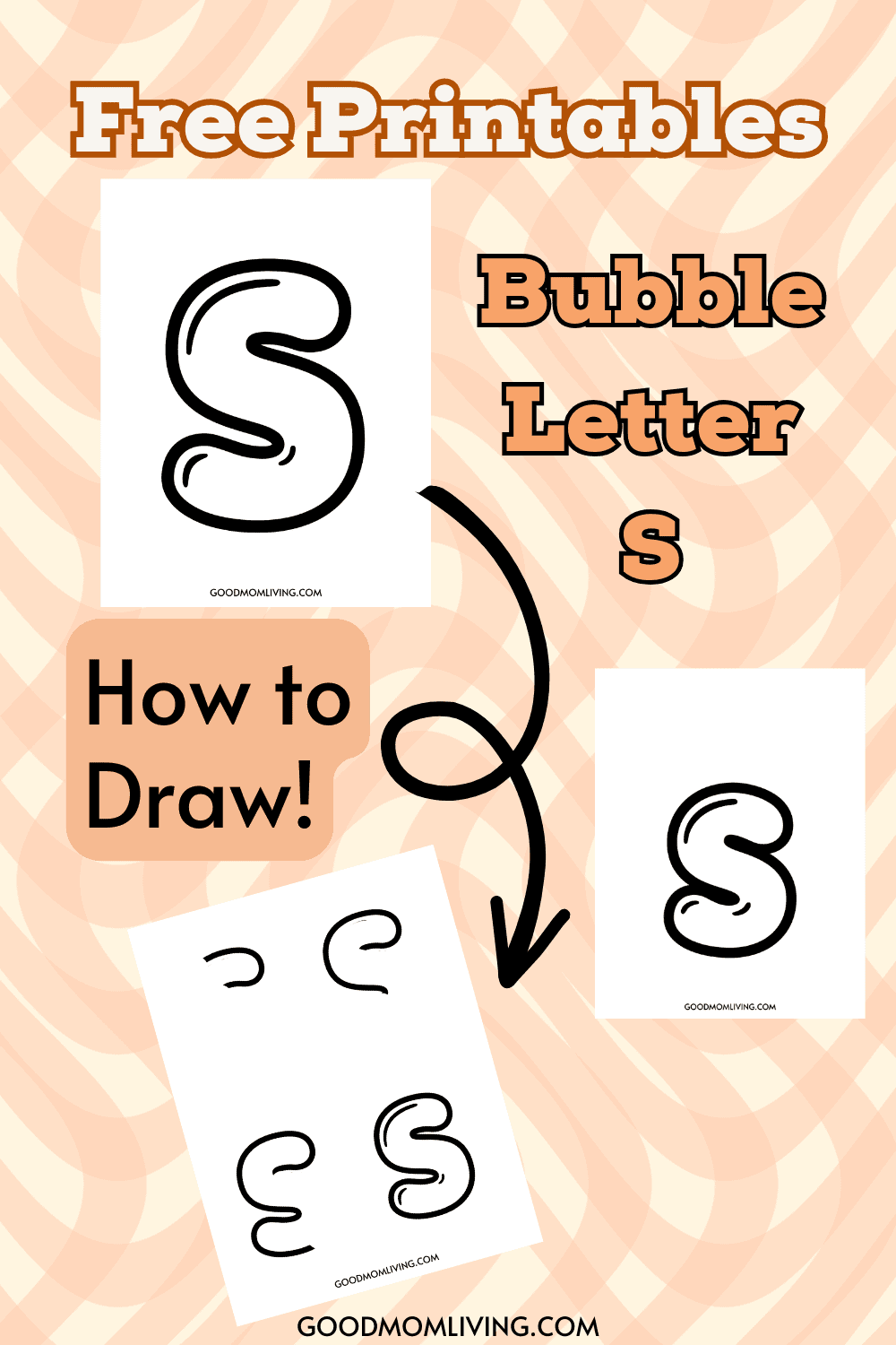 Free Bubble Letter S Printable for Coloring Pages - Good Mom Living