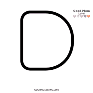Printable Bubble Letter D (Perfect for Kids) - Good Mom Living
