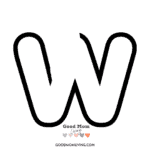 Free Bubble Letter W Printable for Kids To Color - Good Mom Living