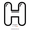 Free Printable Bubble Letter H for Crafts and Coloring - Good Mom Living