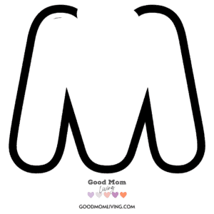 Free Bubble Letter M to Print and Use - Good Mom Living