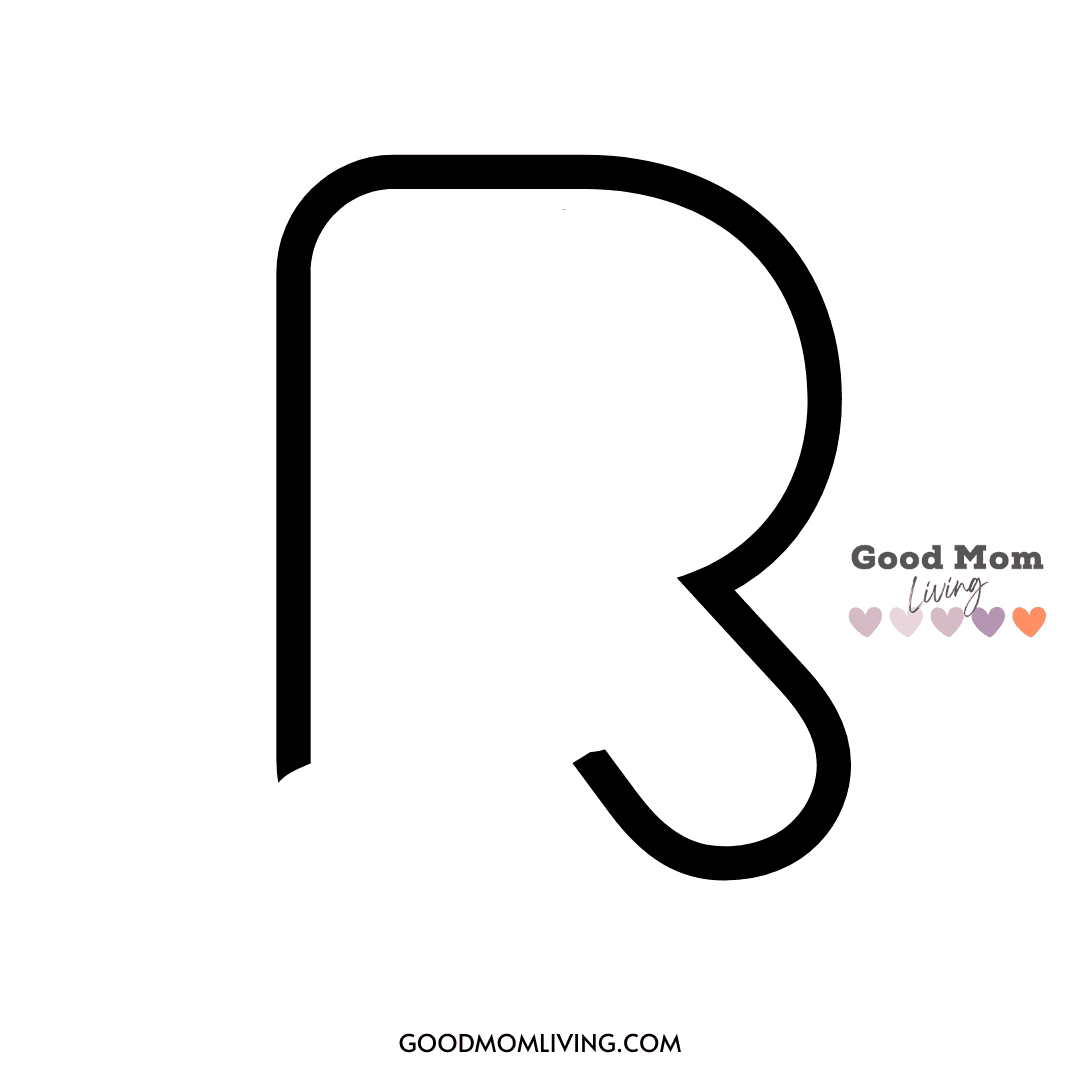 Printable Bubble Letter R for Fun and Learning - Good Mom Living