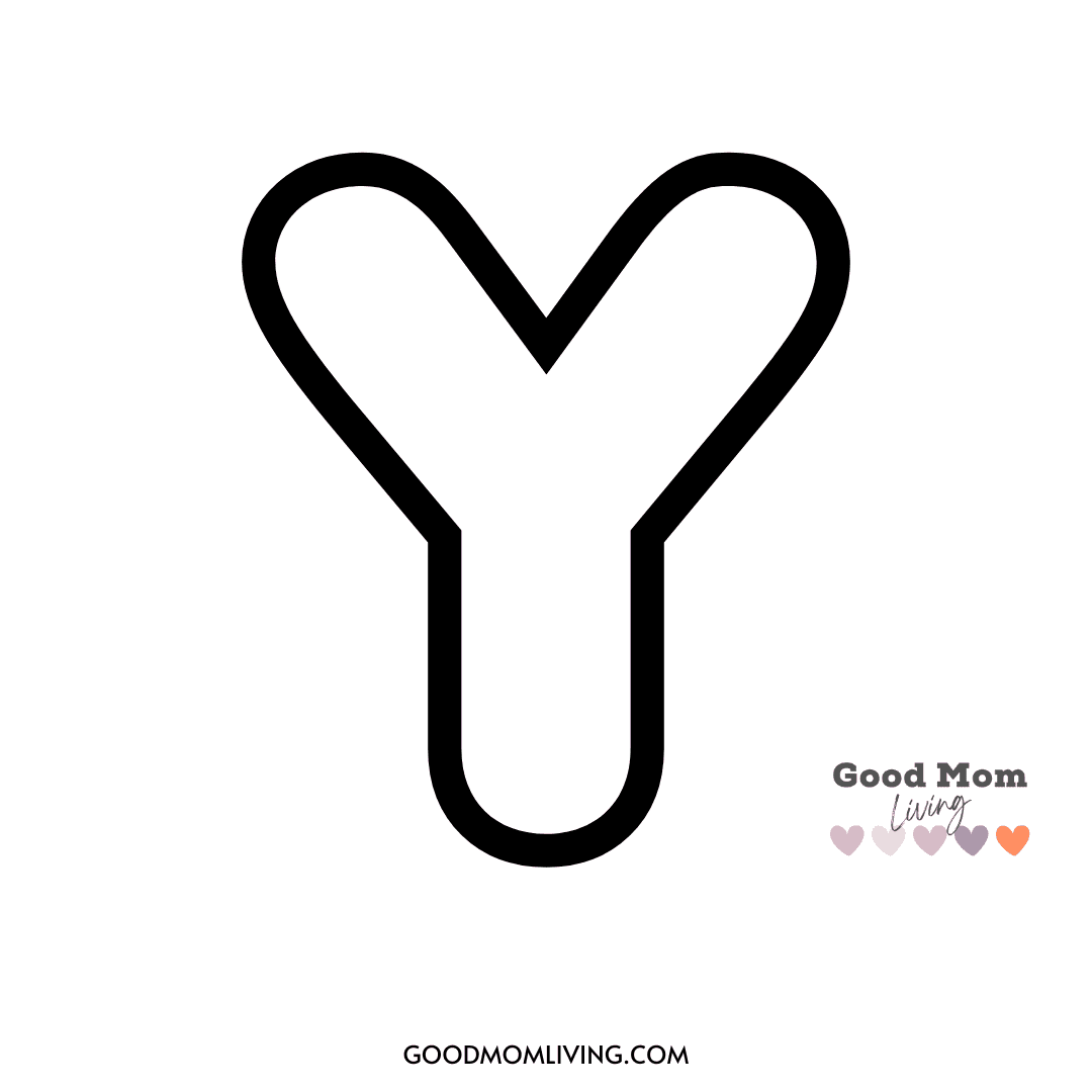 Free Printable Bubble Letter Y (Creative and Fun) - Good Mom Living