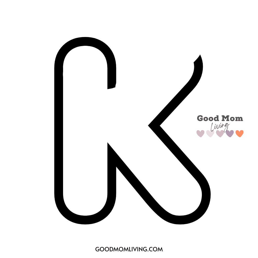 Free Bubble Letter K Printable for Kids' Crafts - Good Mom Living