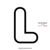 Printable Bubble Letter L for Coloring and Decorating - Good Mom Living