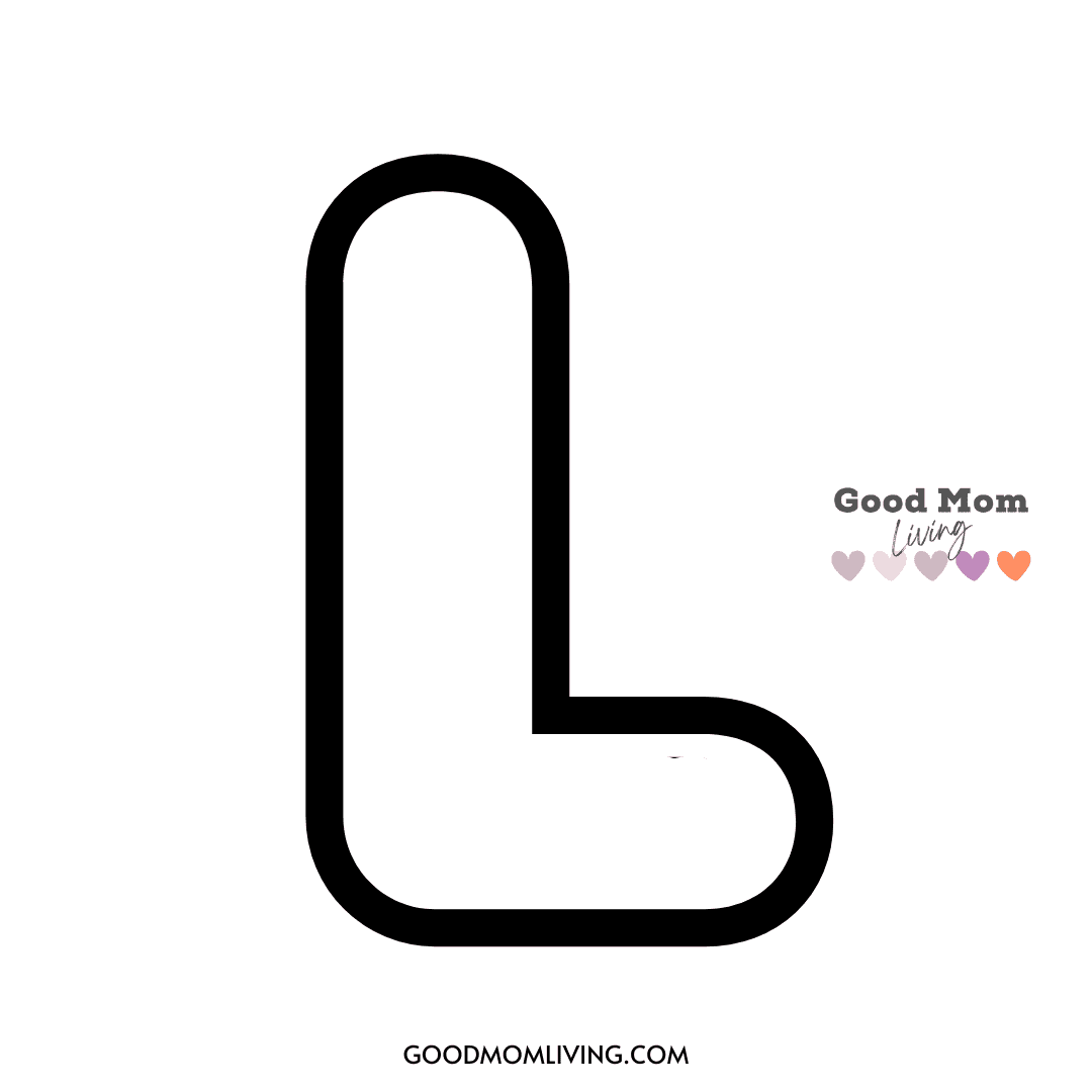 Printable Bubble Letter L for Coloring and Decorating - Good Mom Living