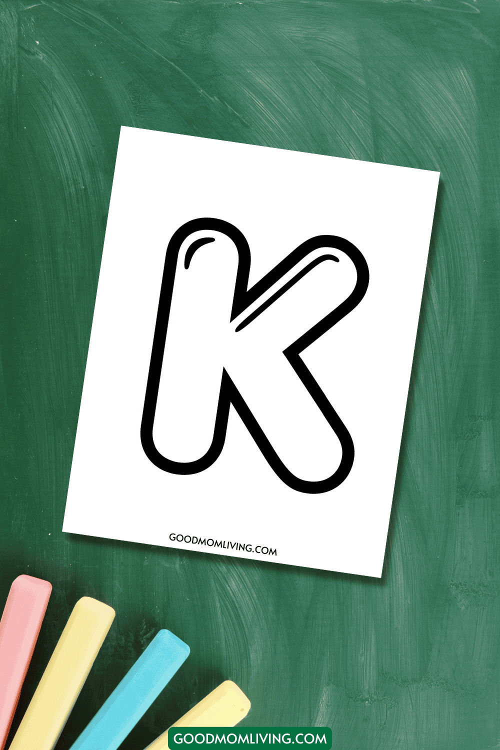 Free Bubble Letter K Printable for Kids' Crafts - Good Mom Living