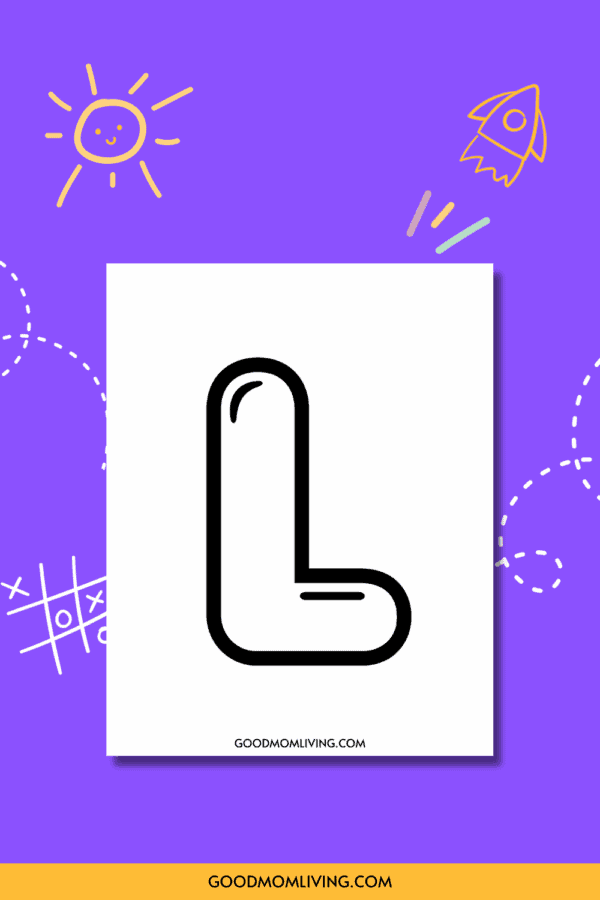 Printable Bubble Letter L for Coloring and Decorating - Good Mom Living