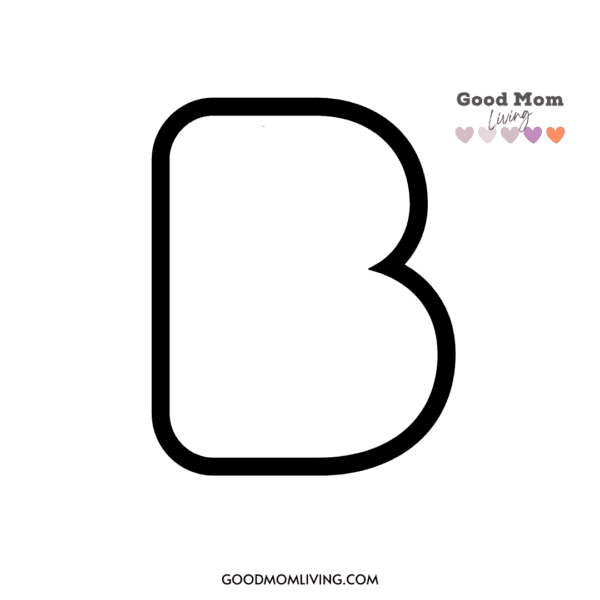 Free Bubble Letter B to Print and Color - Good Mom Living