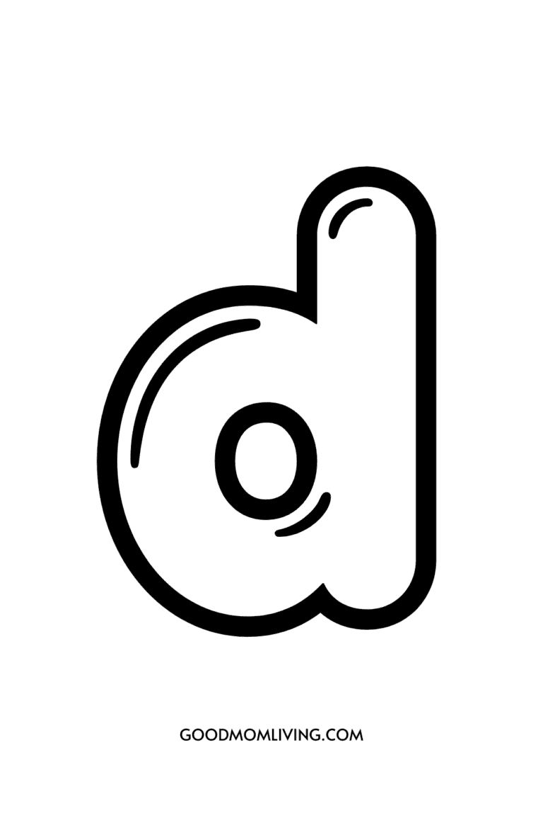 Printable Bubble Letter D (Perfect for Kids) - Good Mom Living