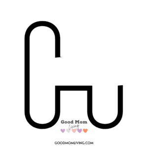 Free Printable Bubble Letter H for Crafts and Coloring - Good Mom Living