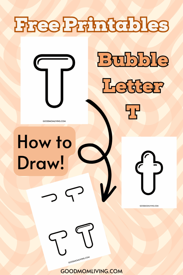 Printable Bubble Letter T (Free and Kid-Friendly) - Good Mom Living