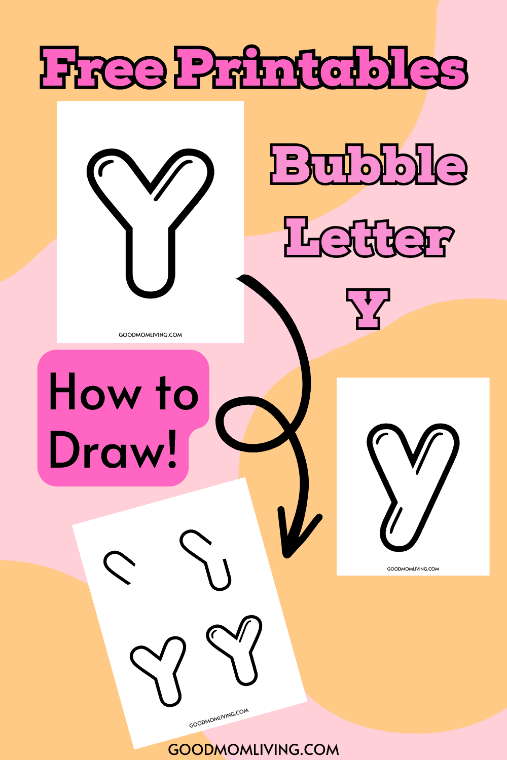 Free Printable Bubble Letter Y (Creative and Fun) - Good Mom Living