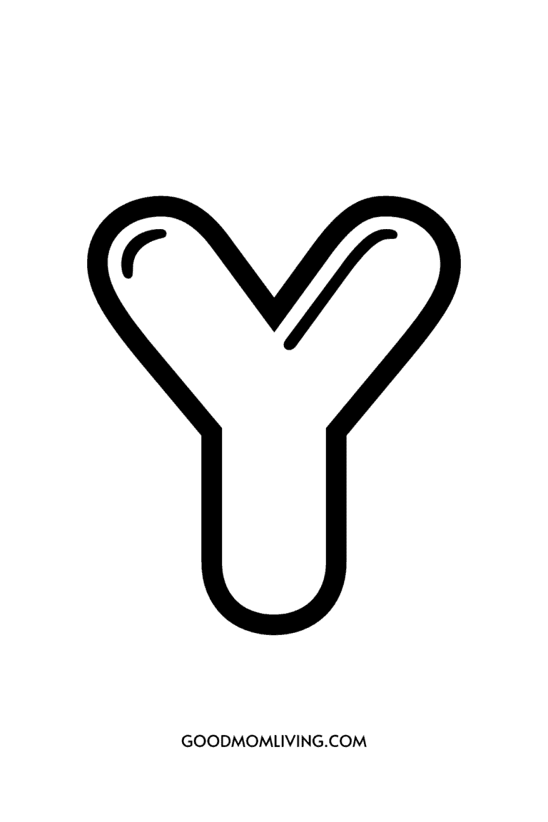 Free Printable Bubble Letter Y (Creative and Fun) - Good Mom Living