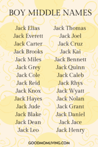 Jack Is a Classic and These Middle Names Give It a Personal Twist ...