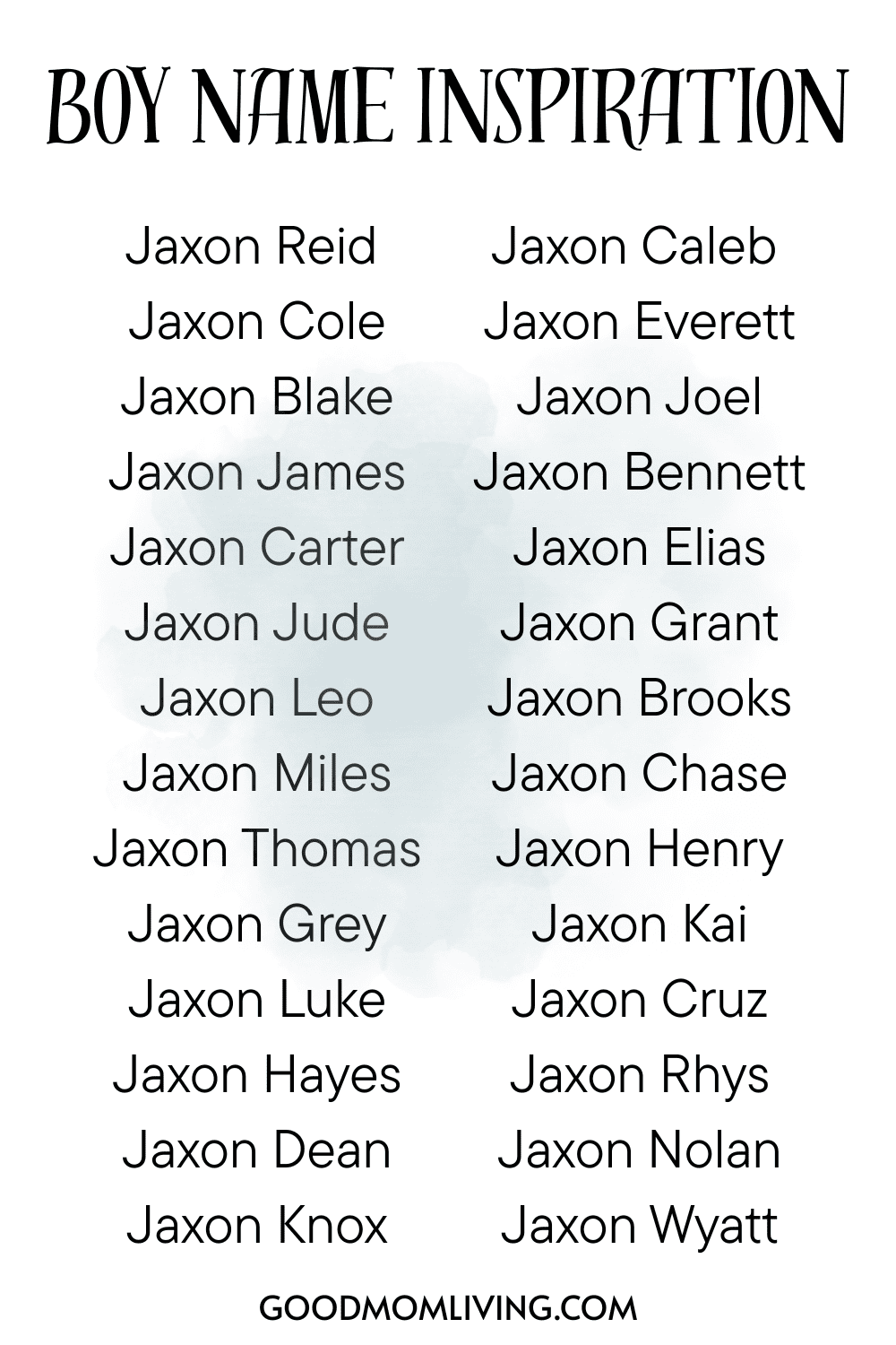 How to a Cool and Confident Middle Name for Jaxon - Good Mom Living