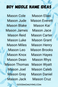 Finding My Favorite Middle Names for Mason to Make It Stand Out - Good ...