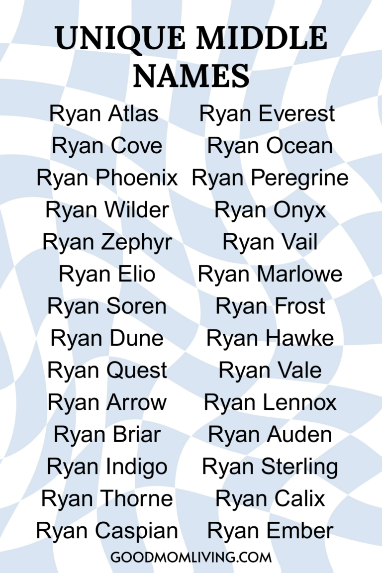 Making Ryan Feel Fresh Again With a Middle Name Pairing - Good Mom Living