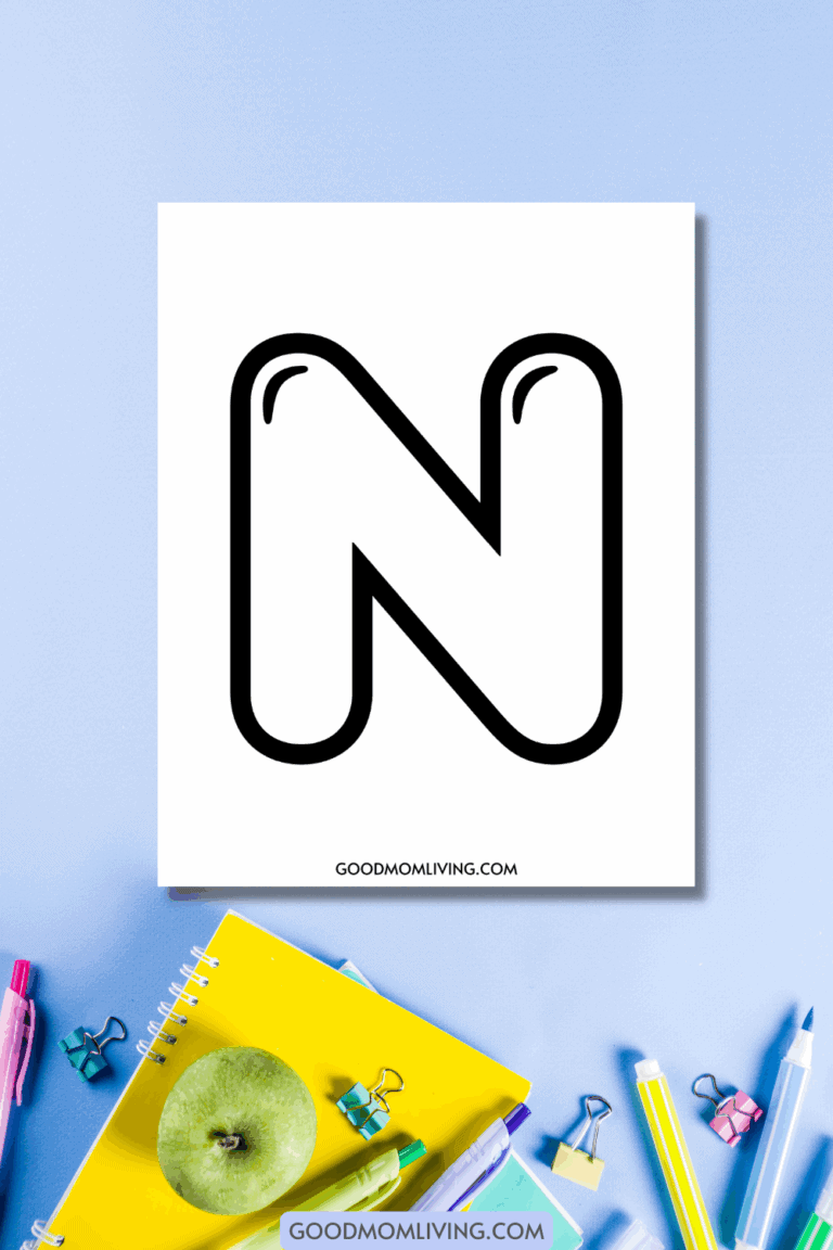 Bubble Letter N Printable (Free and Easy for Kids) - Good Mom Living