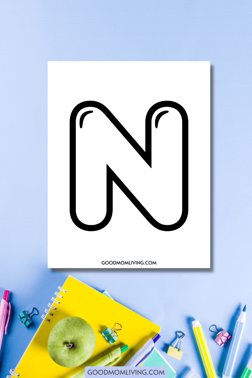 Bubble Letter N Printable (Free and Easy for Kids) - Good Mom Living