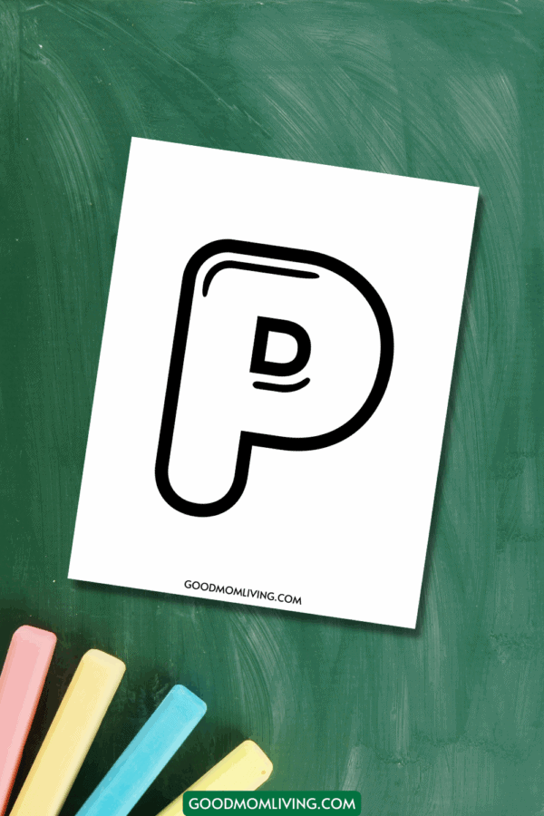 Printable Bubble Letter P for Crafts and Coloring - Good Mom Living