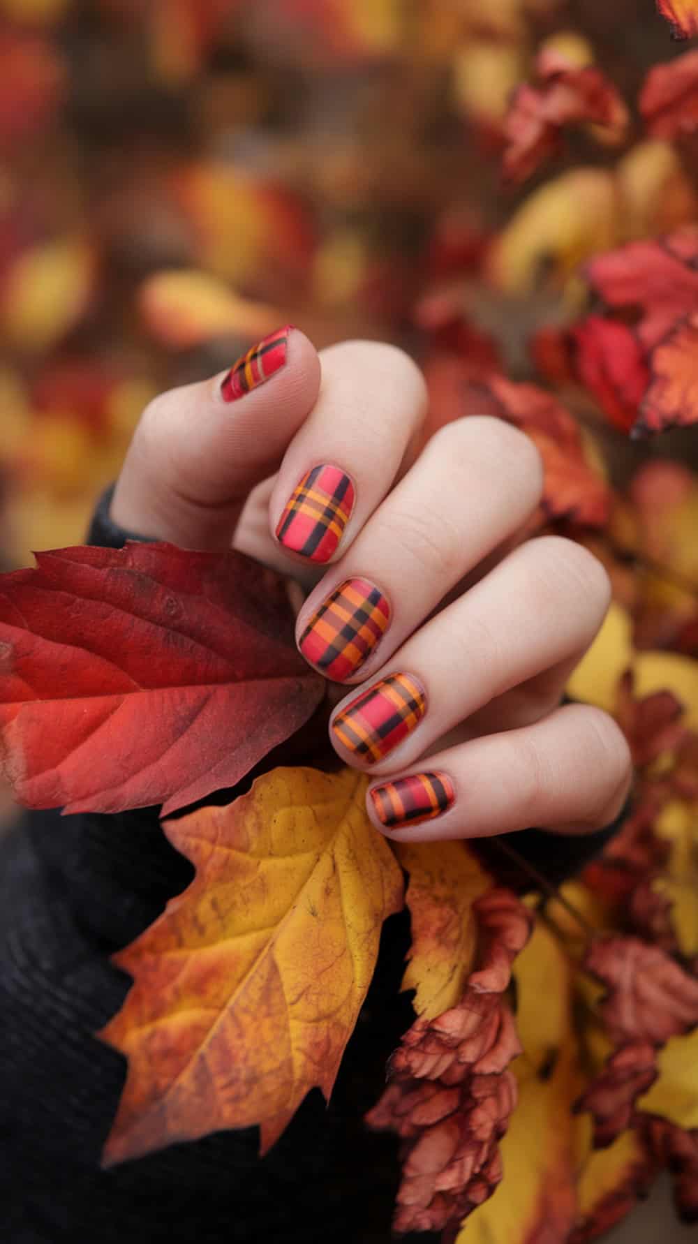 Warm Up Your Look With Fall Plaid Nail Designs - Good Mom Living