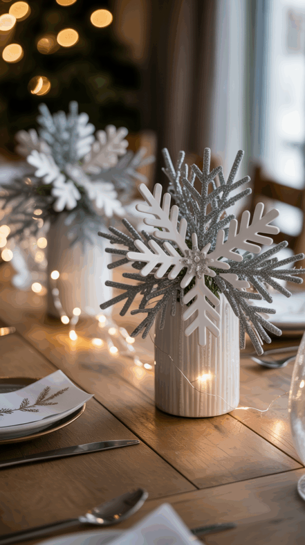 DIY Snowflake Centerpieces to Make Your Table Sparkle - Good Mom Living