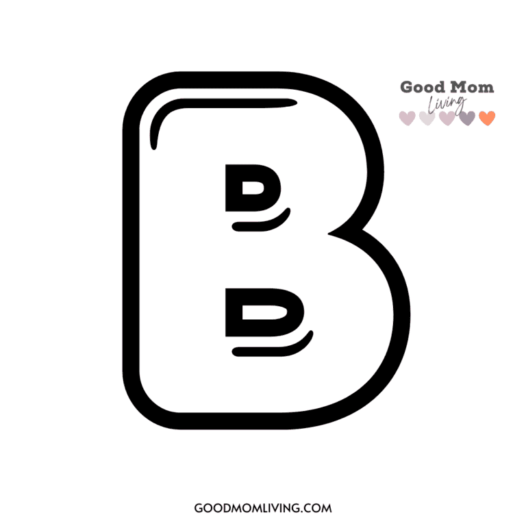 Free Bubble Letter B to Print and Color - Good Mom Living